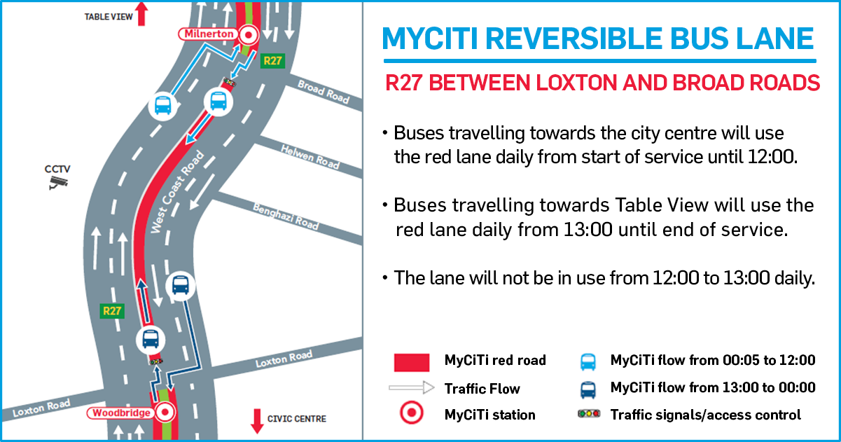 MyCiTi | Reversible MyCiTi bus lane to help passengers avoid peak ...