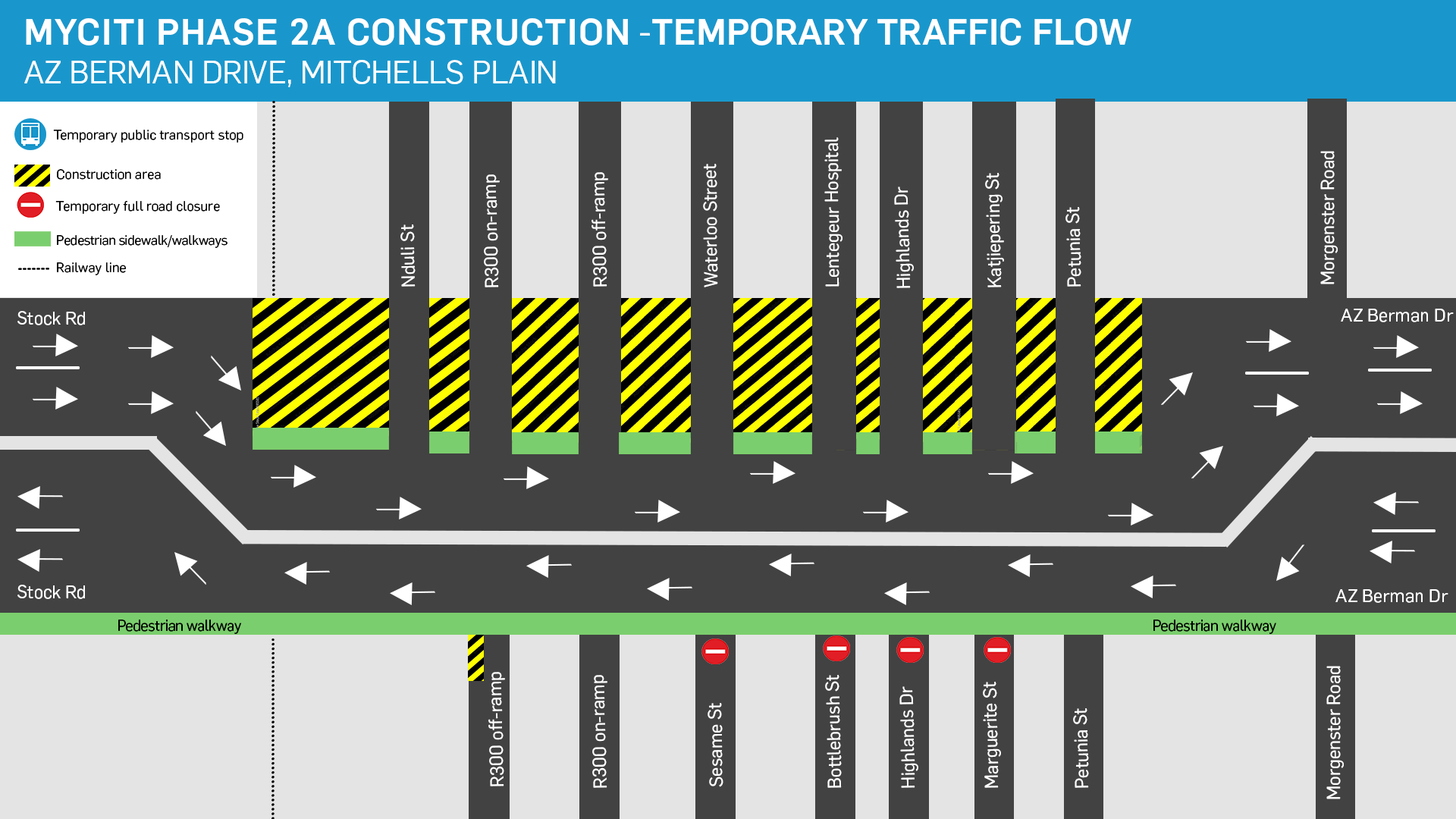 MyCiTi | MyCiTi Construction: Major Roadworks Along AZ Berman Drive